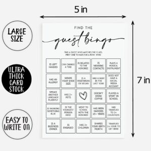 All Ewired Up 50 Find The Guest Bingo Game (50-Cards) Fun Baby Shower Game Activity, Bridal Shower, Wedding Decorations, Rehearsal Dinner, Engagement Party, Gender Neutral Boy or Girl, Minimalist