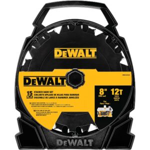 dewalt stacked dado saw blade 8 inch 12 tooth (dw812dado)