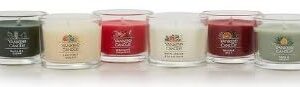 Yankee Candle Holiday 6 Pack 1.3oz Candle Set, Balsam Cedar, Christmas Cookie, Sparkling Cinnamon, White Spruce and Grapefruit, Holiday Zest, Sage and Citrus