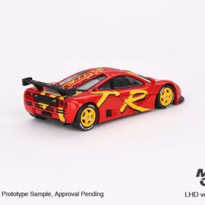 True Scale Miniatures McLaren F1 GTR Red with Yellow Graphics 1996 Presentation Limited Edition to 5040 Pieces Worldwide 1/64 Diecast Model Car