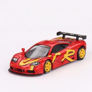 True Scale Miniatures McLaren F1 GTR Red with Yellow Graphics 1996 Presentation Limited Edition to 5040 Pieces Worldwide 1/64 Diecast Model Car