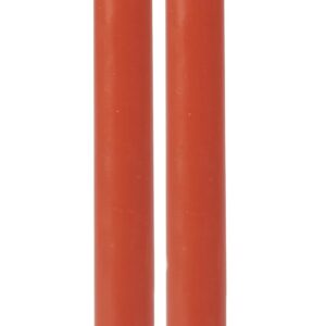 Biedermann & Sons 2 Pack Tall Taper Candles - Unscented Dinner Candle Set 10 Hour Burn Time, 10-Inch, Amber Orange