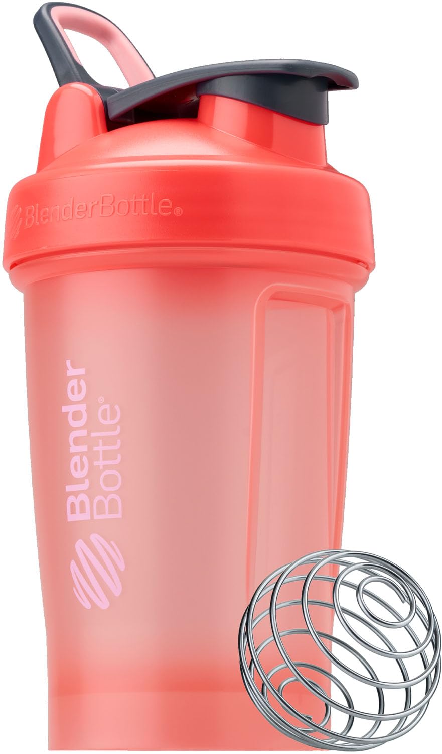 BlenderBottle Classic V2 Shaker Bottle Perfect for Protein Shakes and Pre Workout, 20-Ounce, Coral