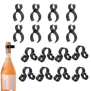 utysty 16 pack champagne bottle sparklers clip bottles service firework candle sparkler safety clips holder for birthday party wedding ceremony christmas night club anniversaries single + double hole