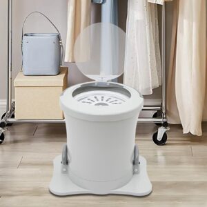 VPABES Manual Clothes Dryer Portable Mini Dryer for Clothes, Foot Powered Compact Spin Dryer Machine, Non Electric Laundry Dryer for RV, Camping, School, Apartment, Dorm(White)