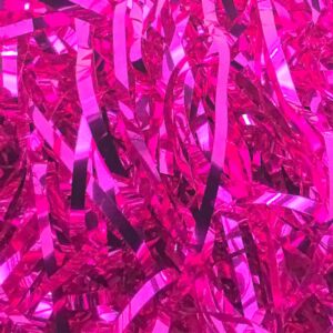 amsthow gift wrap shredded filler basket grass 1/2 lb shiny pink cut shred raffia box stuffing for christmas birthday wedding wrapping shower (pink)