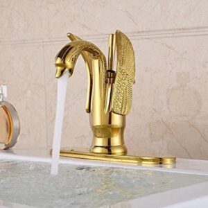 kitchen taps kitchen tap faucet golden deck mount brass toilet sink mixer taps bath vessel sink faucet swan shape + hole cover plate