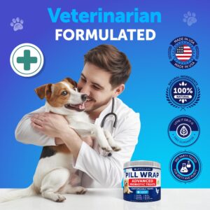 Pill Paste for Dogs - Pill Wrap for Dogs - Wrap a Pill for Dogs - Pill Wrap Masker Treats for All Breeds & Ages - Soft Dog Treats to Hide Pills, Capsules, Tablets - Chicken Flavor - 60 Servings