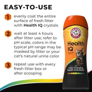 ARM & HAMMER Health IQ Cat Litter Additive, with Color Changing Health Indicators, Works with Most Litter, 10 oz