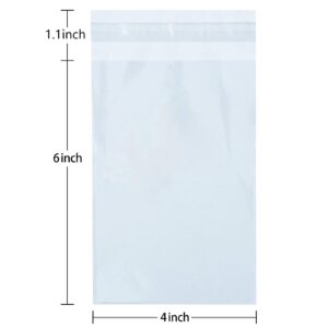 Oueliche 180 Pcs 4x6" Clear Cookie Bags, Self Sealing Cellophane Treat Bags, Great for Gift Giving or Party Favors Packaging, Resealable Candy, Dessert, Bakery Cello Wrapper Bags