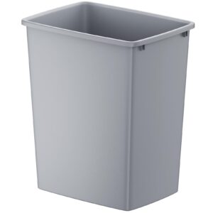 roomtec 35qt kitchen trash can, lightweight and sturdy slim trash can, wastebaskets for office, workspace, kitchen, bathroom, easy to clean, 1 pack