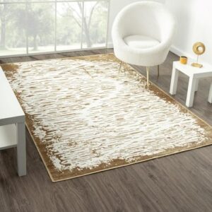 luxe weavers artistic textured metallic area rug,gold,8'x10'