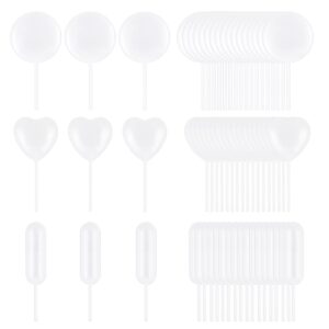 60 pieces cupcake pipettes plastic pipettes squeeze for strawberries chocolate 4ml plastic transfer pipettes liquid pipettes dropper disposable cupcakes injector mini pipette for ice cream dessert