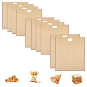 10 pack toaster bags extra large nonstick reusable easy to clean for grilled cheese sandwiches toast bread snacks (10)