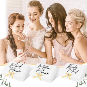 Xylitic 8 Pack Bridesmaid Proposal Box Set with Ribbon, Maid of Honor Proposal Box, Bridesmaid Boxes, Matron of Honor Proposal Gift Box, Bridesmaid Proposal Gifts