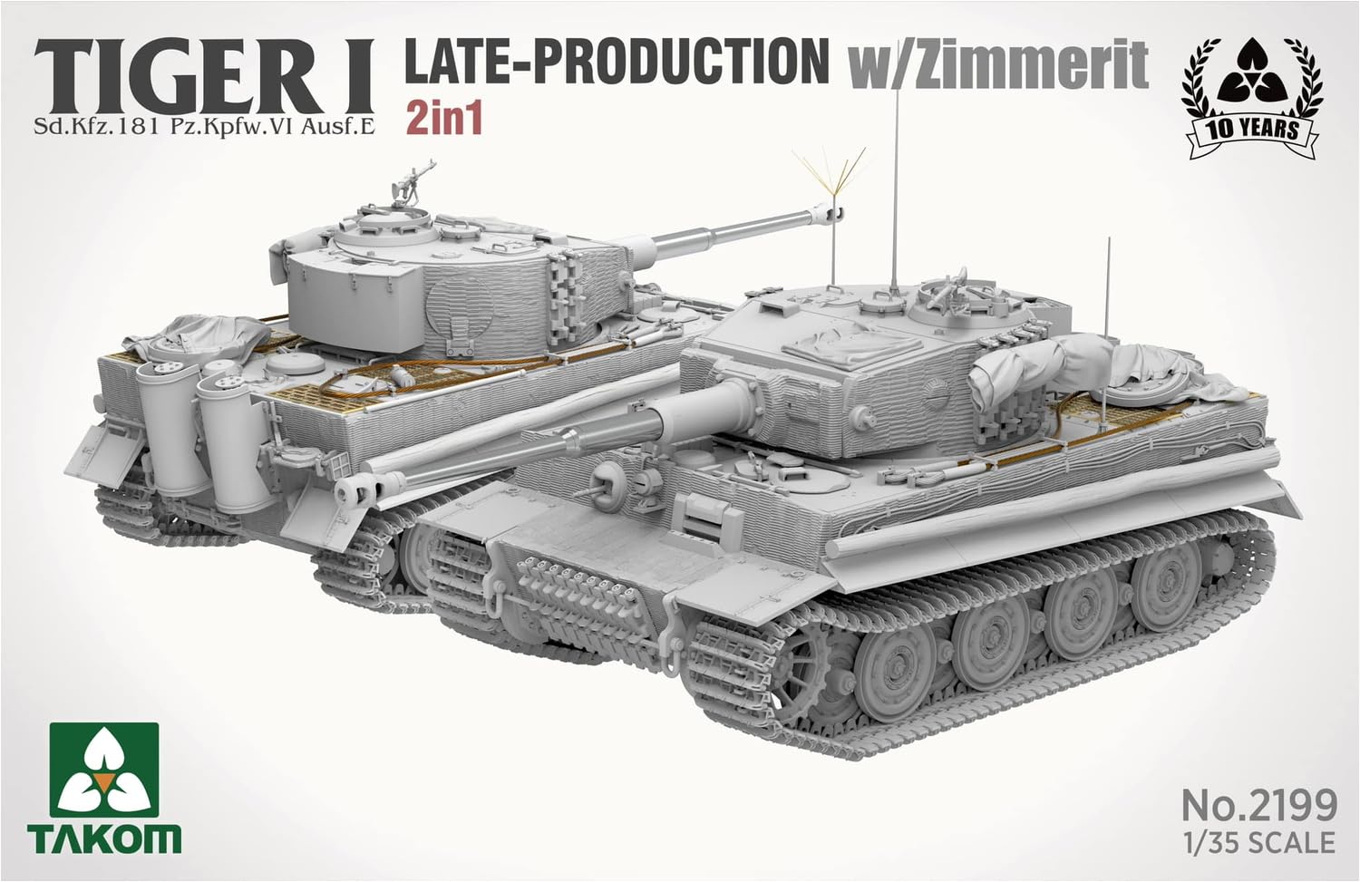 Takom 2199 1/35 TIGER I LATE w/ZIMMERIT Sd.Kfz.181 Pz.Kpfw.VI