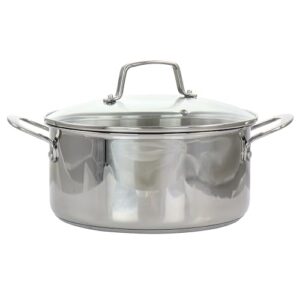 martha stewart stainless steel 5 qt dutch, silver (128950.02)