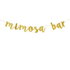 jensenlin mimosa bar sign banner god glitter-bridal shower,bubbly bar,champagne brunch,baby shower,wedding,engagement,birthday,graduation fiesta party decorations.