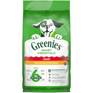 greenies smart essentials adult high protein dry dog food real chicken & rice recipe, 6 lb. bag