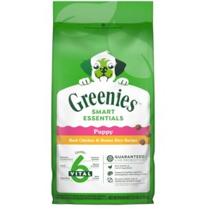 greenies smart essentials puppy high protein dry dog food real chicken & brown rice recipe, 5.5 lb. bag