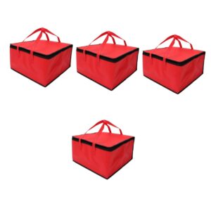 ifundom 4pcs seafood storage bag insulated pizza bag cooler bags insulated hot bag shopping cart bags for groceries insulated lunch bag non-woven fabric insulation warm rice