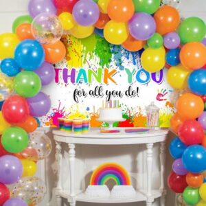 Avezano Art Thank You Backdrop Painting Thank You for All You Do Party Decoration Thanks to Staff Teachers Professors Doctors Photo Banner We Appreciate You Banner 70.8 x 43.3 Inch