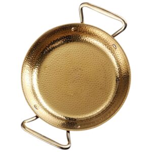 brightfufu double ears sukiyaki restaurant pan paella cooking pan nonstick frying pan cauldron cast iron paella cooker appetizer plate dish thicken 304 stainless steel anti-scalding pan