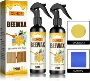 lingxin 2pack beeswax spray furniture polish, natural micro-molecularized beeswax spray, ouhoe beeswax spray, the original beeswax spray