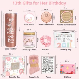 13th Birthday Gifts for Girls, Happy 13th Birthday Gift Ideas, 10 Pieces Unique 13th Birthday Gifts for Daughter, Niece, Granddaughter, 13th Birthday Gifts for Her, Official Teenager Birthday Gifts