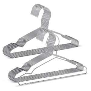 kids hangers,12.4 inches stainless steel heavy duty baby clothing hangers 20 pack,space-saving non-slip metal wire hangers for kids,baby,toddler,children clothes