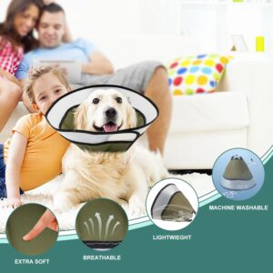 Soft Dog Cone Collar Breathable Elizabethan Soft Collar, Recovery Collar After Surgery for Large Medium Dogs, Prevent Licking and Touching Comfortable Dog Cone Collar-L