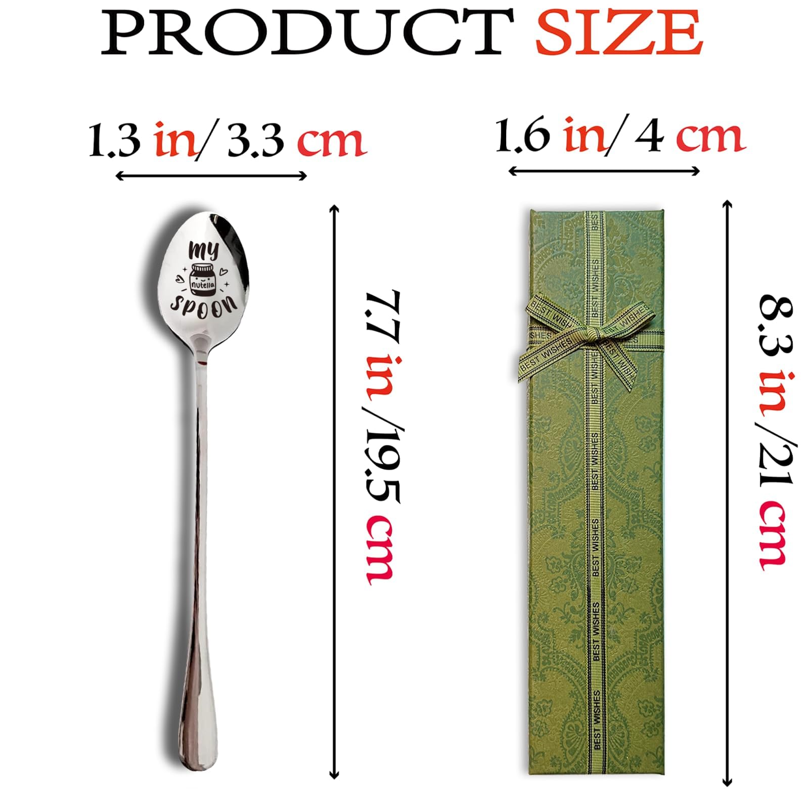 My Nutella Spoon Stainless Steel Spoon, Dessert Cake Nutella Spoon, Gifts for Women, Men, Nutella Lovers, Birthday Christmas Thanksgiving Graduation Housewarming Gifts, Unique Idea Gift