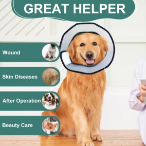 Soft Dog Cone Collar Breathable Elizabethan Soft Collar, Recovery Collar After Surgery for Large Medium Dogs, Prevent Licking and Touching Comfortable Dog Cone Collar-L