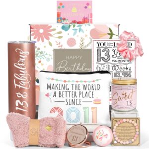 13th birthday gifts for girls, happy 13th birthday gift ideas, 10 pieces unique 13th birthday gifts for daughter, niece, granddaughter, 13th birthday gifts for her, official teenager birthday gifts