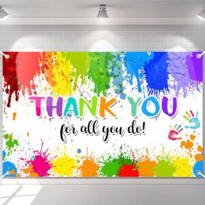 avezano art thank you backdrop painting thank you for all you do party decoration thanks to staff teachers professors doctors photo banner we appreciate you banner 70.8 x 43.3 inch