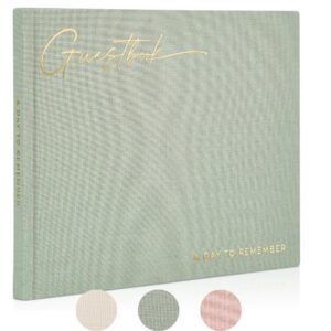 zicoto beautiful wedding guest book for your wedding reception - simply elegant guestbook to sign in and add polaroid photos - the perfect wedding or baby shower guest book for the special day