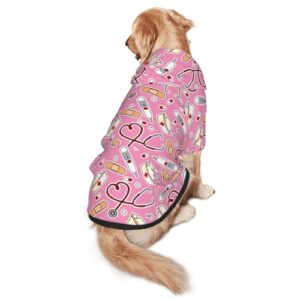 medical thermometer nurse hat dog hoodies for medium large dogs costume pet coat pullover