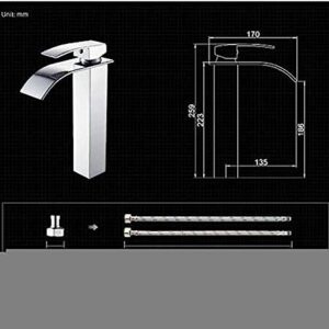 Kitchen Taps Faucet Copper Tall Bathroom Sink Faucet Single Handle Hot and Cold Water Bath Deck Mounted Sink Faucets Single Handle Tap Tap