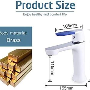 Kitchen Taps Bathroom Basin Sink Faucet Deck Mounted Bath Tap Cold and Hot Water Mixer Multi Color Handle Cover