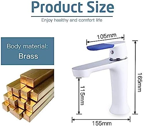 Kitchen Taps Bathroom Basin Sink Faucet Deck Mounted Bath Tap Cold and Hot Water Mixer Multi Color Handle Cover