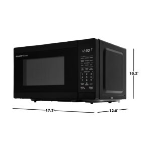 SHARP SMC0760KB Compact Oven with Removable 10" Carousel Turntable, Cubic Feet, 700 Watt Countertop Microwave, 0.7 CuFt, Black