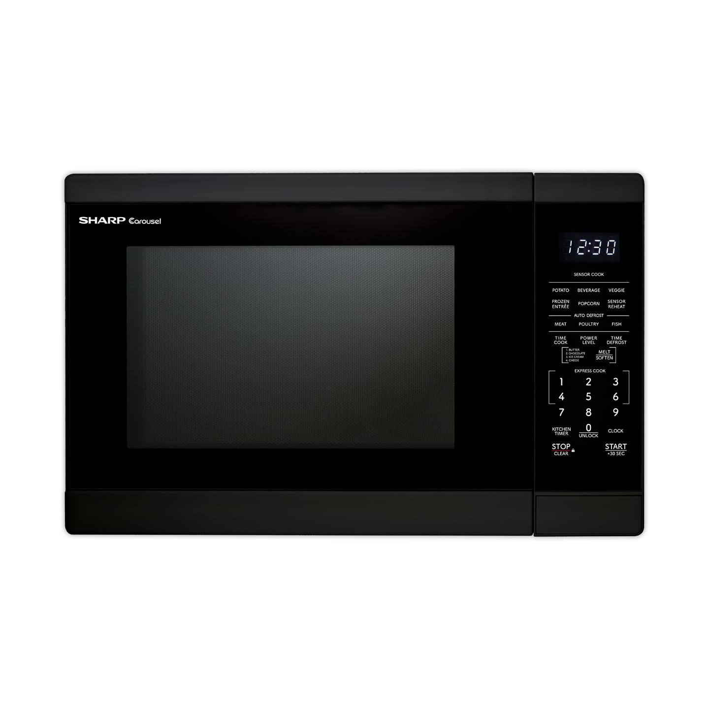 SHARP SMC1461KB Oven with Removable 12.4" Carousel Turntable, Cubic Feet, 1100 Watt Countertop Microwave, 1.4 CuFt, Black