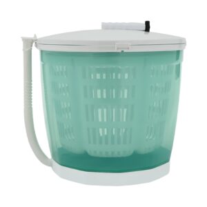 cncest mini portable washing machine, 2 in 1 manual non-electric washing machine, clothes spin dryer, compact washer spin dryer, mini traveling outdoor washing machine (green)