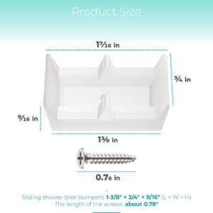 Framed Sliding Shower Door Opaque Bumpers Suitable for All Kinds of Shower Glass Moving Doors,Clear Shower Doors Bumper Pads Ideal for Use with Sliding Tub Enclosure,Shower Door Replacement Parts,2 Pc