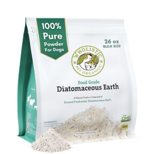 wholistic pet organics de for dogs organic food grade for dogs safe non-chemical freshwater silica improves overall health (26 oz)