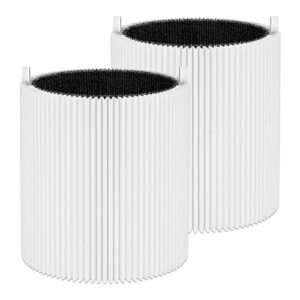 romon 2 pack blue pure 511 filter replacement for blueair blue pure 511 air purifier, 2-in-1 true hepa and high-efficiency activated carbon filter, white