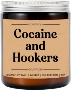 cocaine and hookers candle - scented candle - funny gift for birthday - best friend birthday gift - gift for him - gift for her - adult candle - sneaky candle