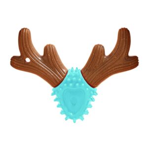 lily brown dog chew toy for aggressive chewer antlers shape dogs dental chewing toy puppy teething bone toy toothbrush pet supply