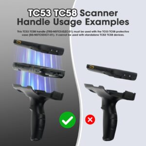 TC53 Trigger Handle for Zebra TC53 TC58 Handheld Barcode Scanner Mobile Computer (TRG-NGTC5-ELEC-01) - Requires Use with Rugged Protective Case (SG-NGTC5EXO1-01) for Safe Sensitive Scanning