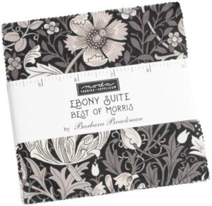 moda fabrics ebony suite charm pack by barbara brackman; 42-5"" precut fabric quilt squares